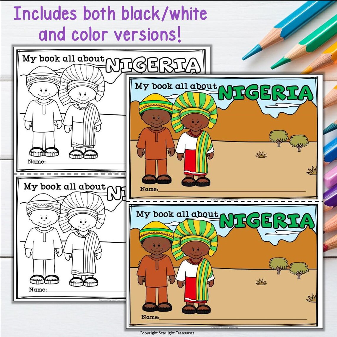 Nigeria Mini Book for Early Readers - A Country Study - Etsy