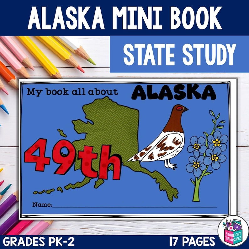 Alaska Mini Book for Early Readers - A State Study - Etsy