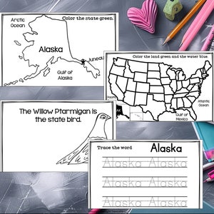 Alaska Mini Book for Early Readers A State Study - Etsy