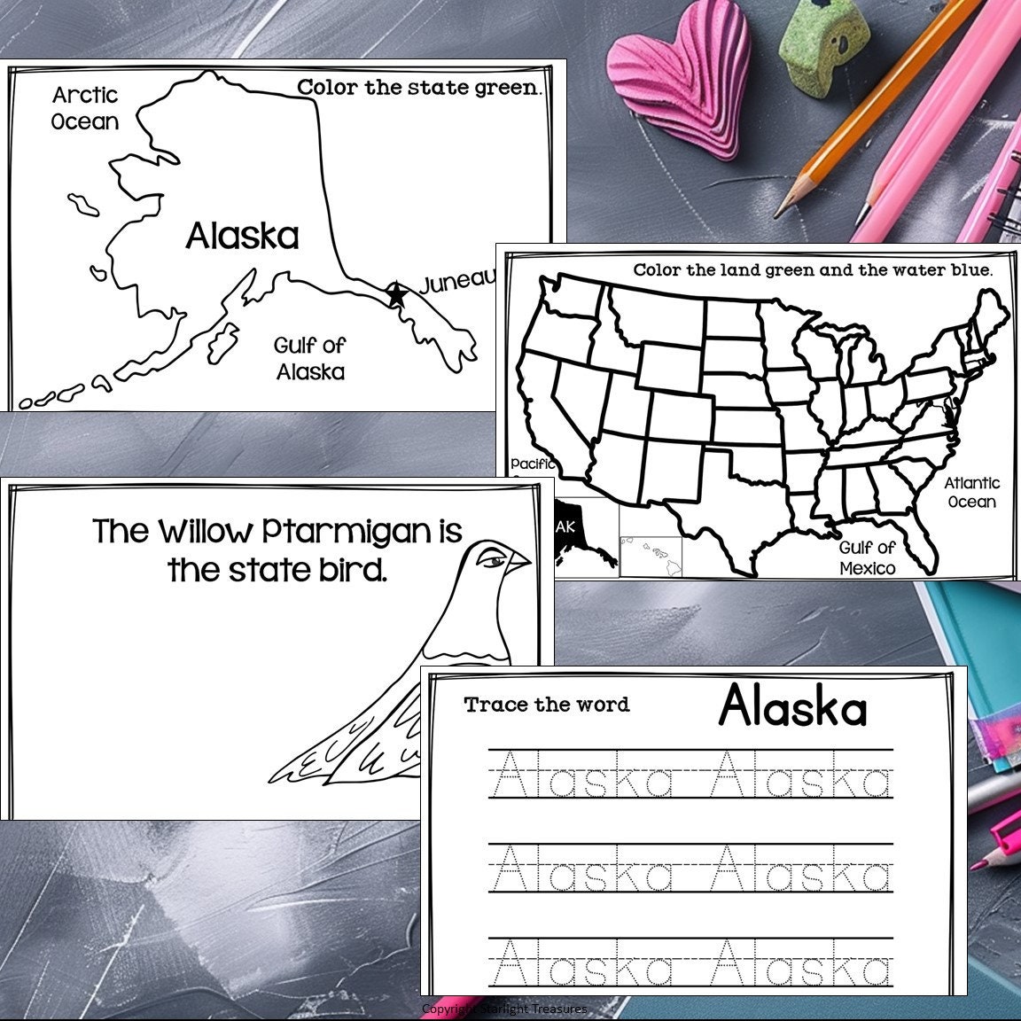 Alaska Mini Book for Early Readers A State Study - Etsy