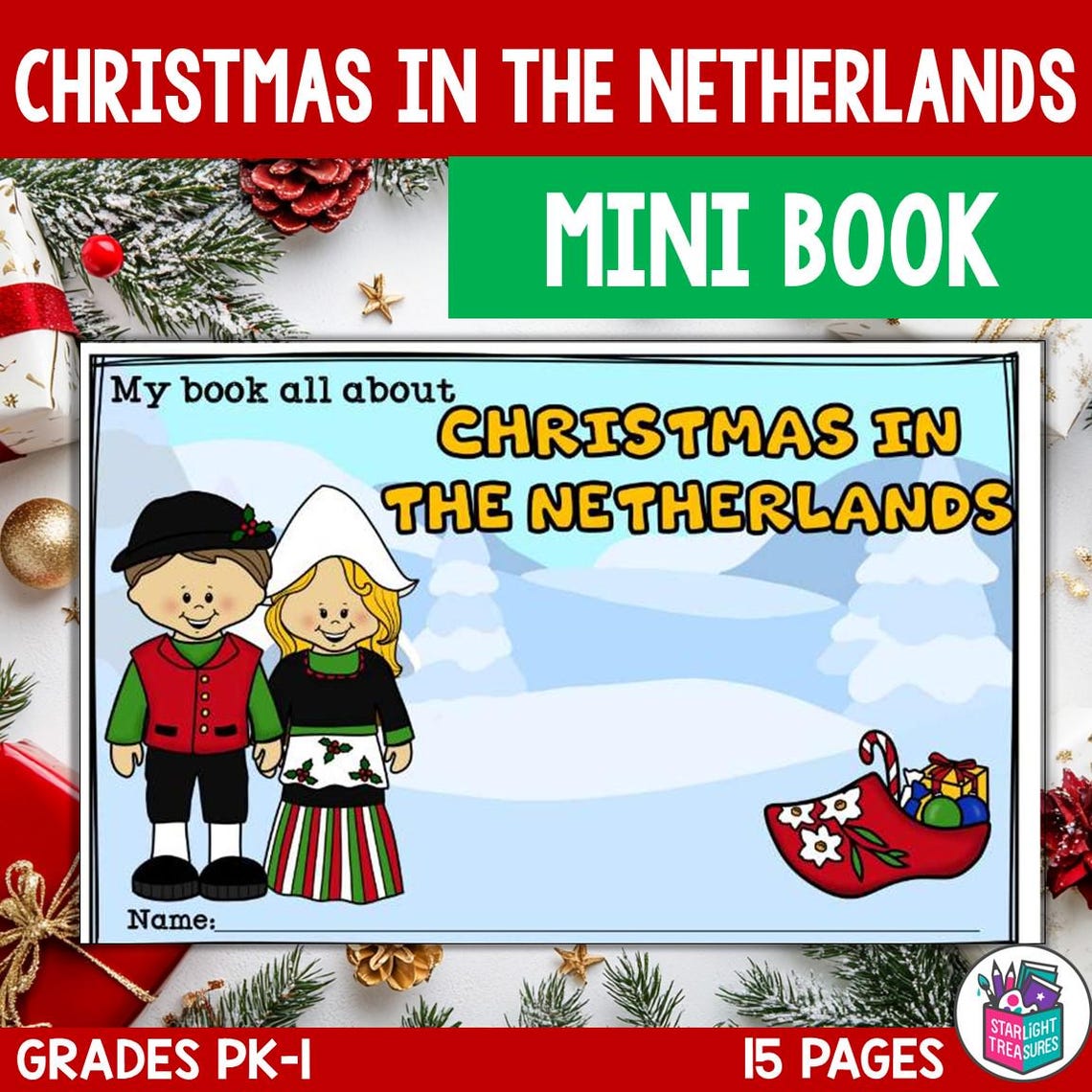 Christmas in Netherlands Mini Book: Early Reader Activities (digital ...