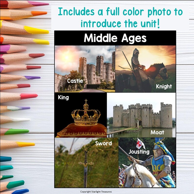Middle Ages Mini Book for Early Readers - Medieval Times, Knights ...