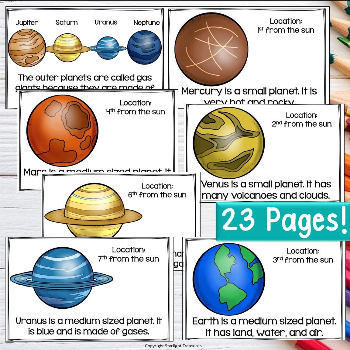 Solar System Mini Book for Early Readers: Space Activities for Kids - Etsy