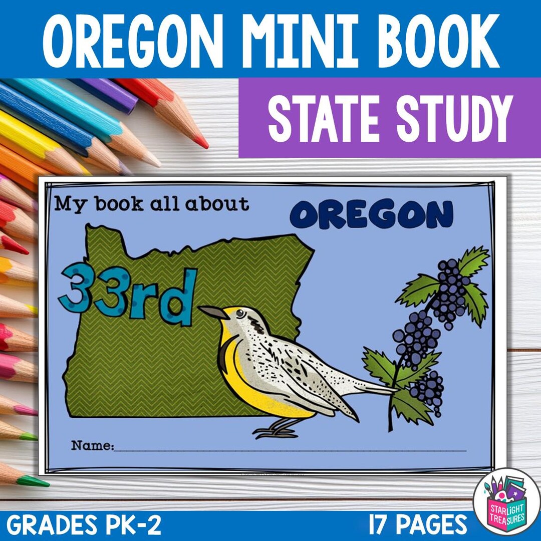 Oregon Mini Book for Early Readers - A State Study - Etsy