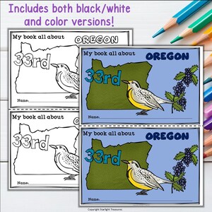 Oregon Mini Book for Early Readers - A State Study - Etsy