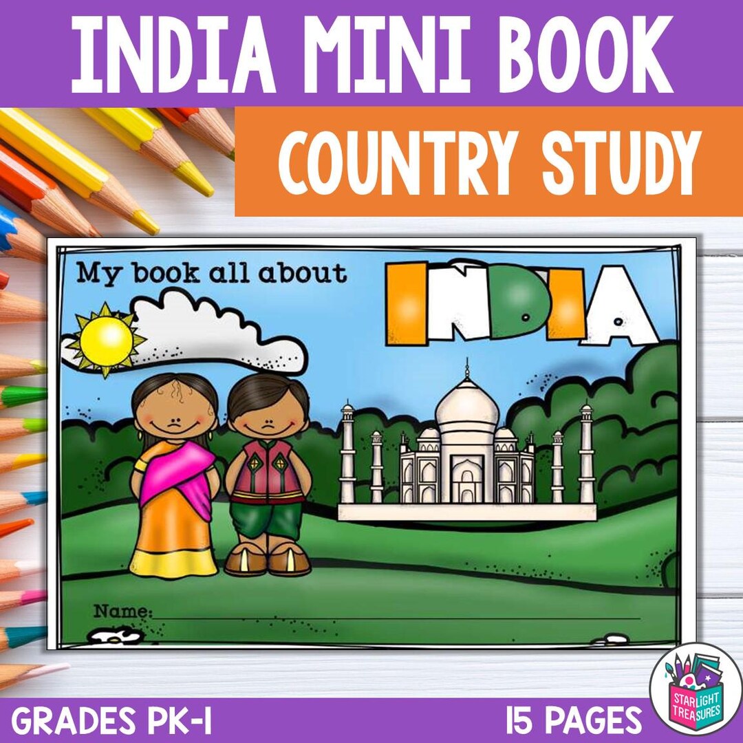 India Mini Book for Early Readers - A Country Study - Etsy