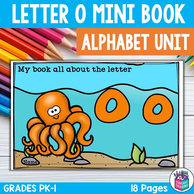 Letter O Mini Book: Alphabet Learning Activity (digital Download) - Etsy