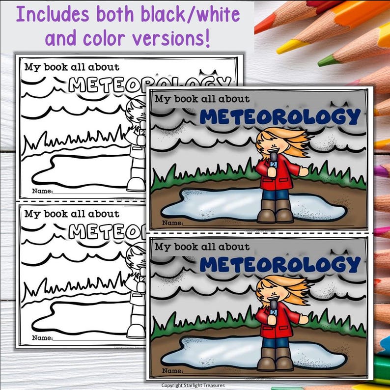 Meteorology and Weather Maps Mini Book for Early Readers - Weather - Etsy
