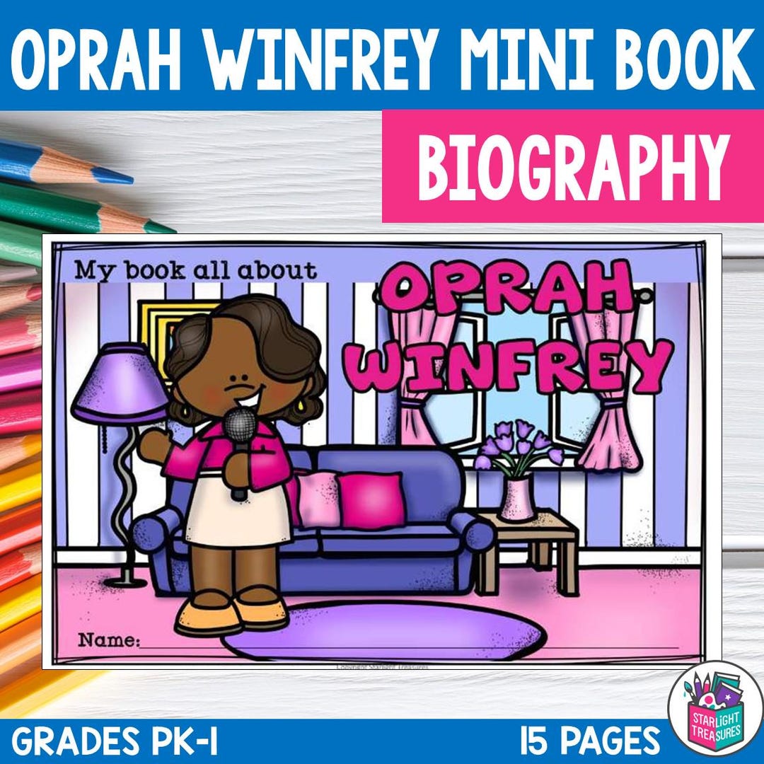 Oprah Winfrey Mini Book for Early Readers: Women's History Month ...