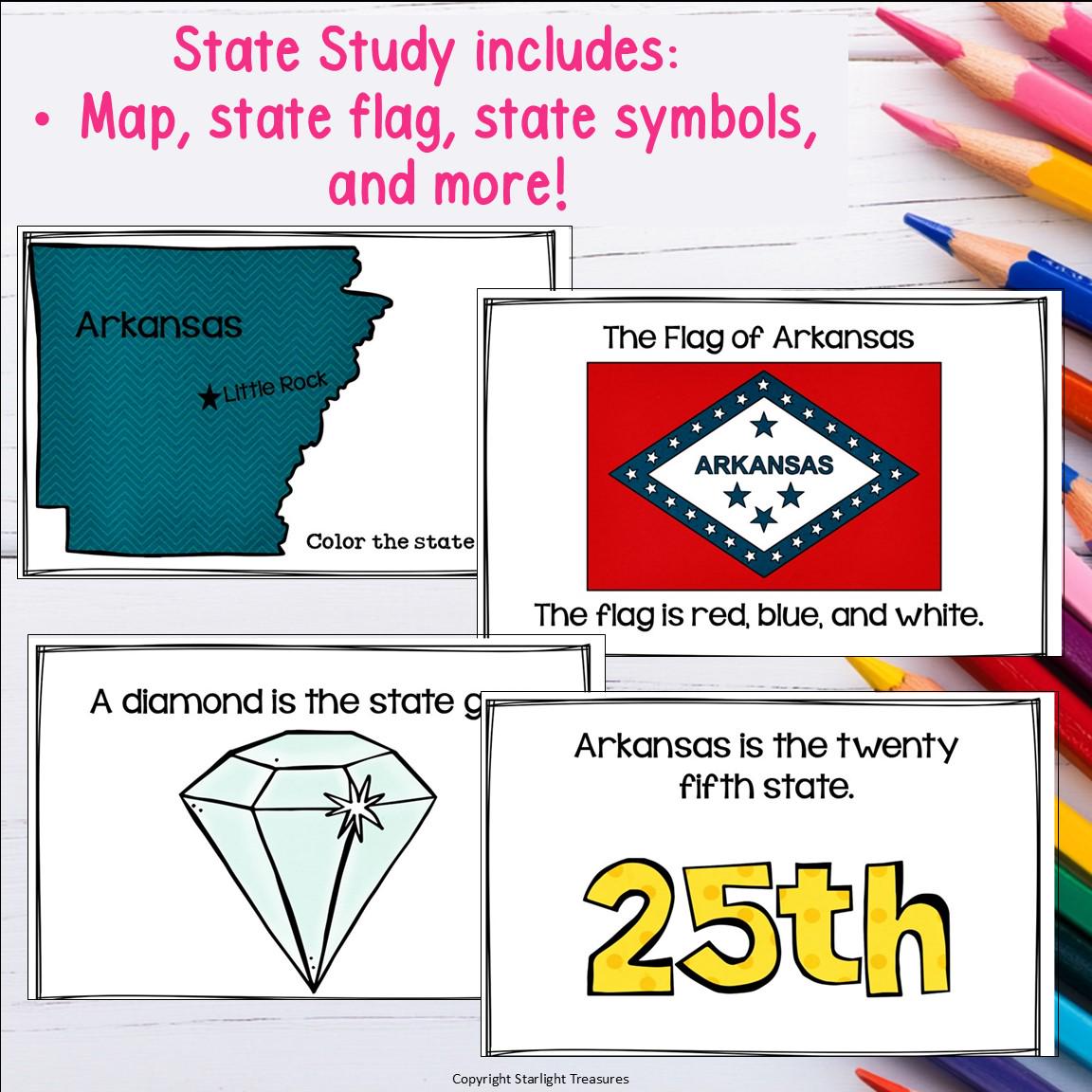 Arkansas Mini Book for Early Readers - A State Study - Etsy