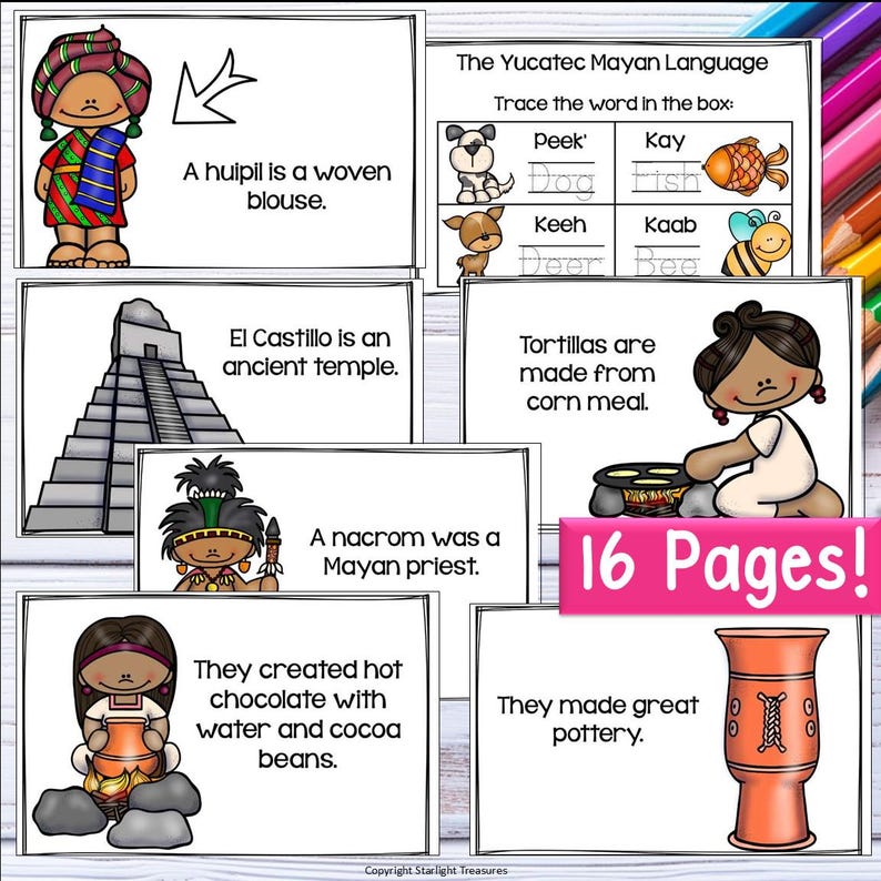 Mayan Mini Book for Early Readers - Ancient Civilizations Activities - Etsy