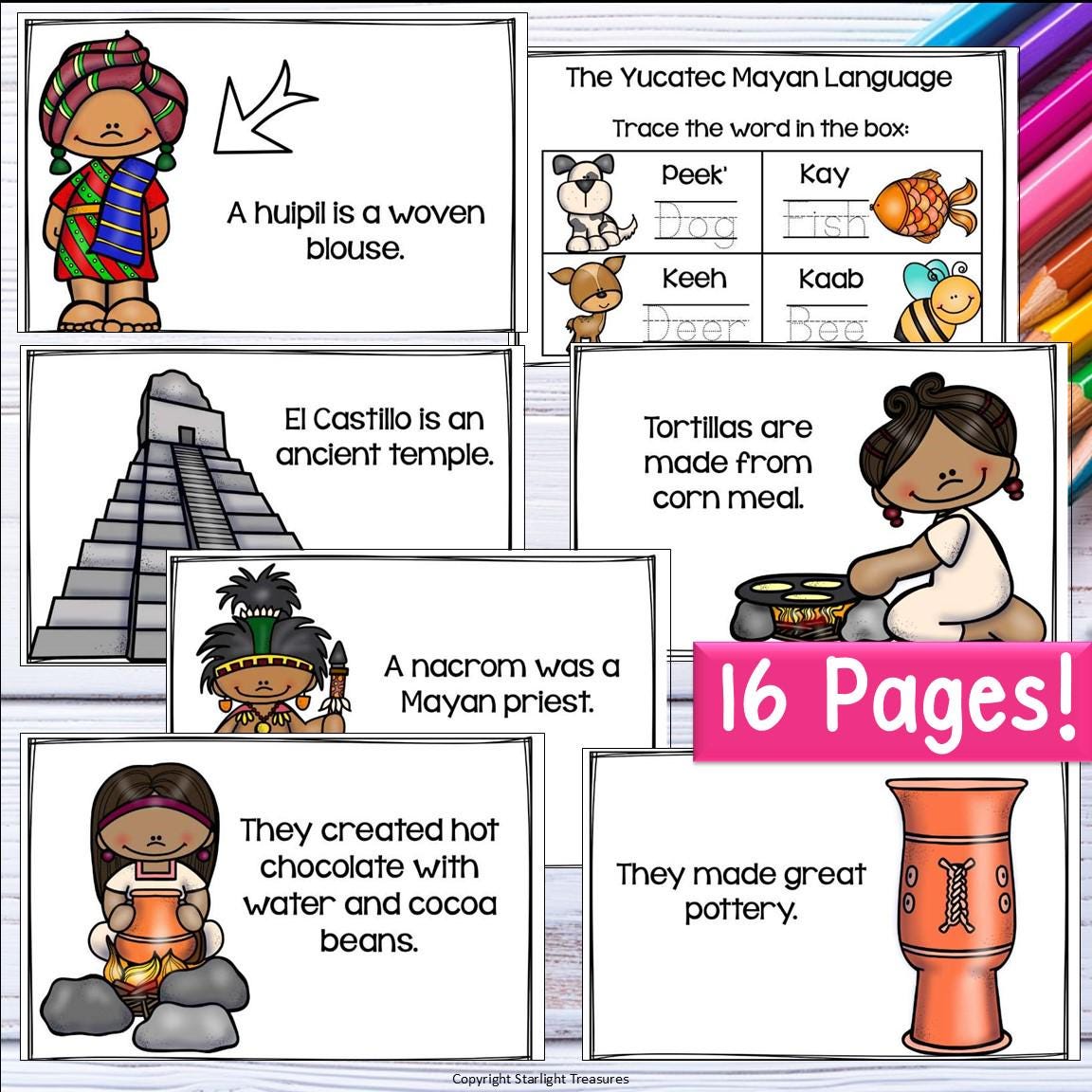 Mayan Mini Book for Early Readers - Ancient Civilizations Activities - Etsy