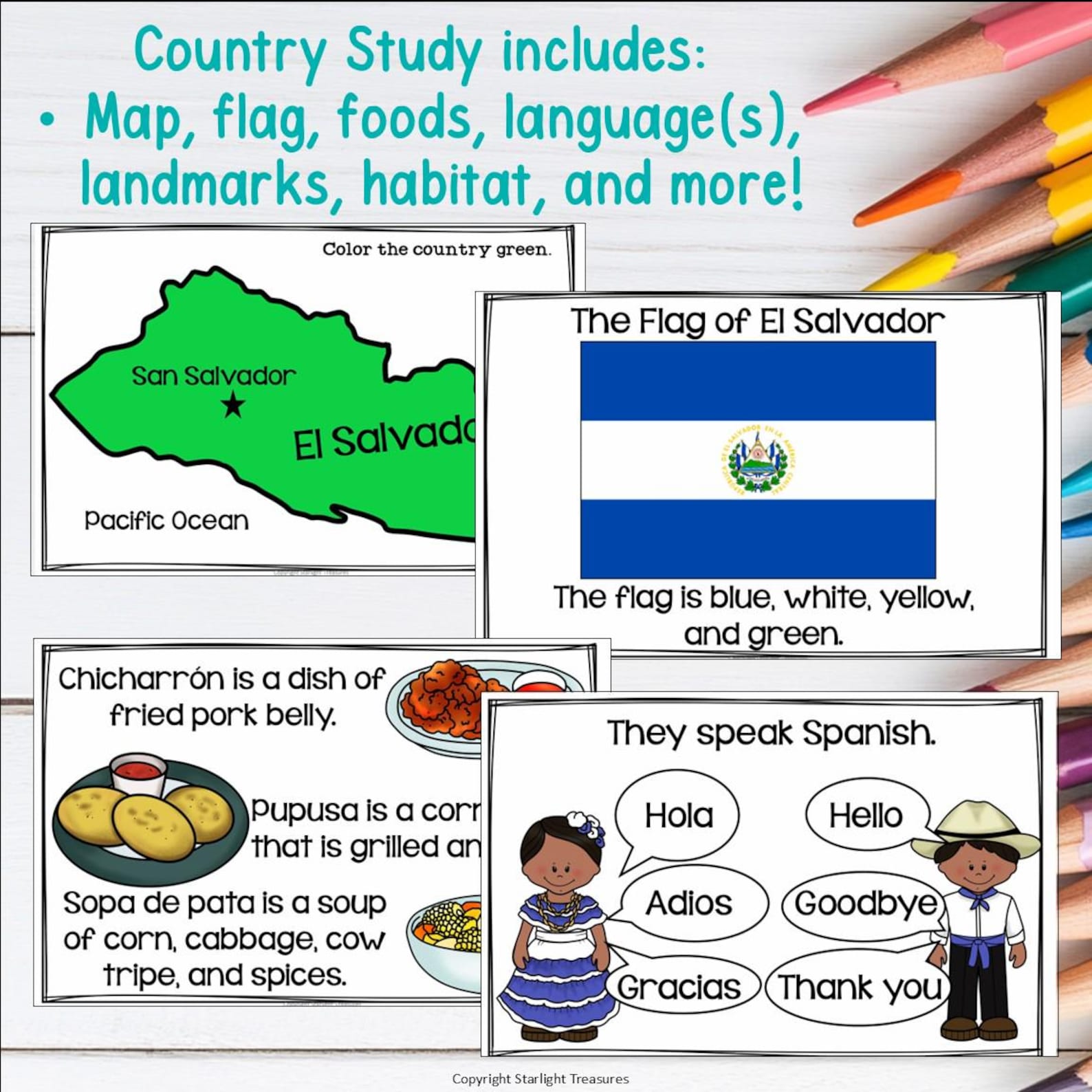 El Salvador Mini Book for Early Readers - A Country Study - Etsy