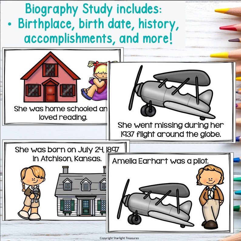 Amelia Earhart Mini Book for Early Readers: Women's History Month ...