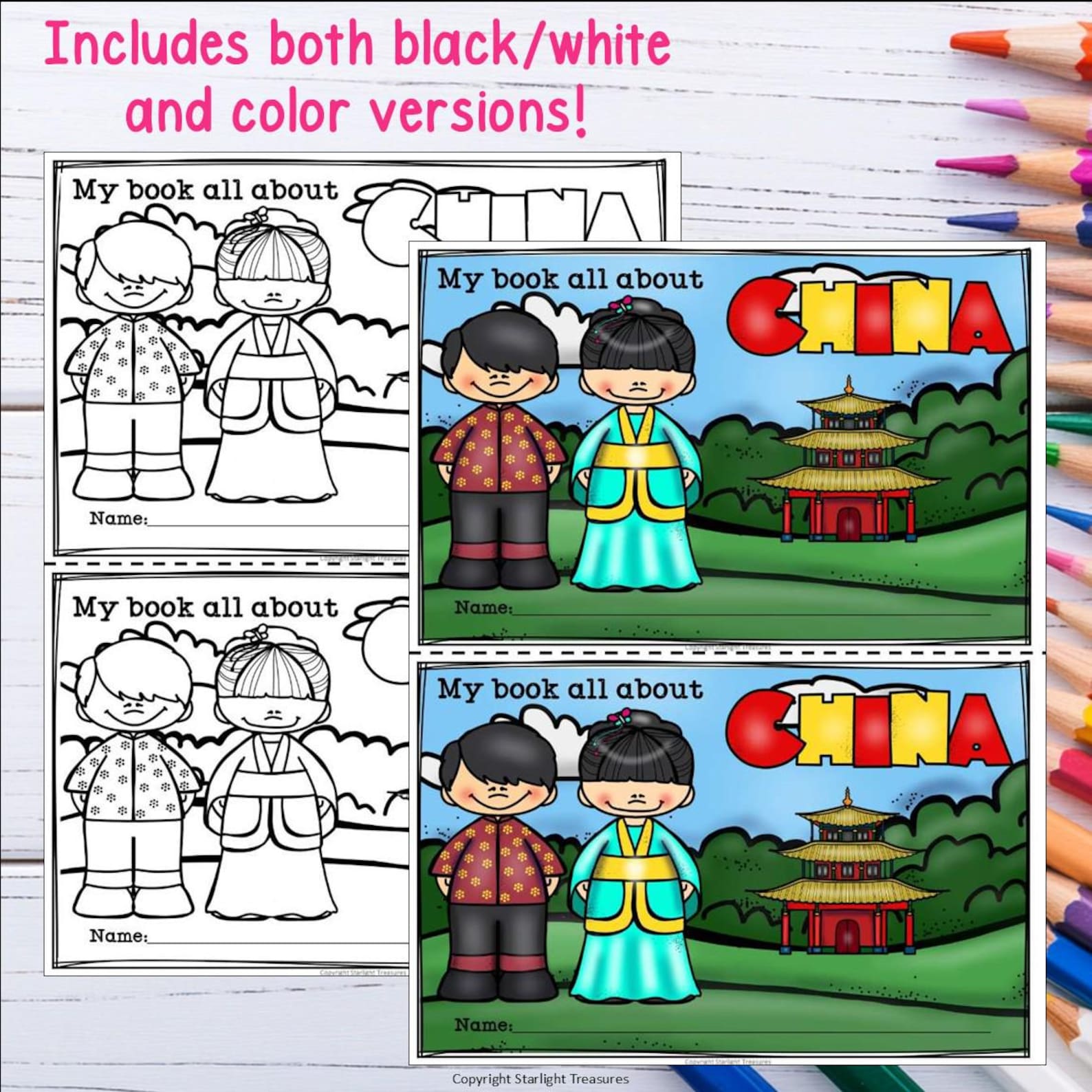 China Mini Book for Early Readers - A Country Study - Etsy