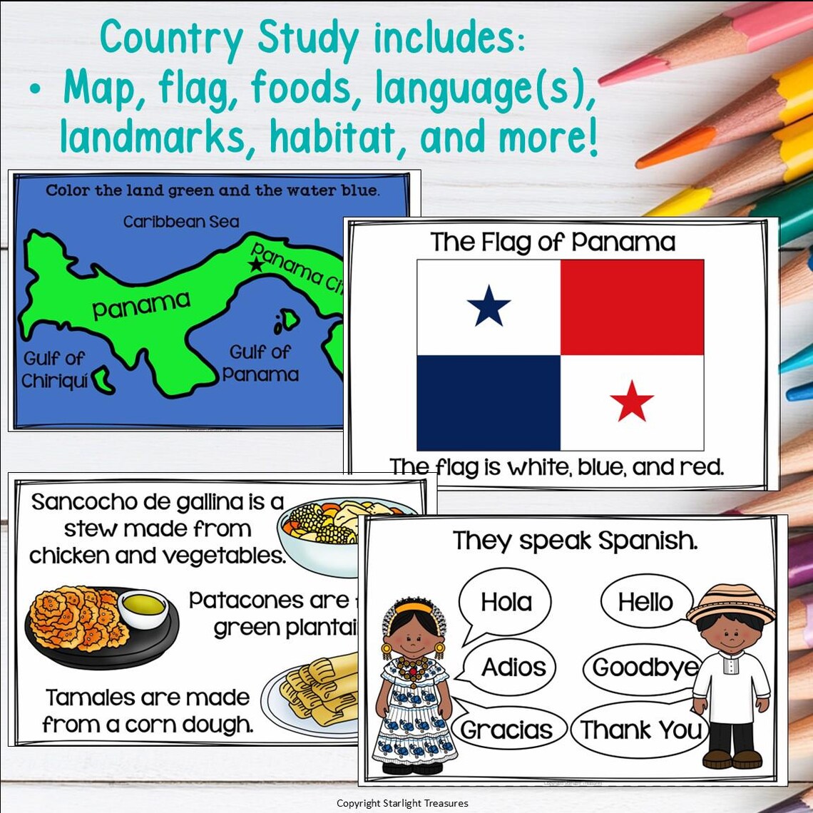 Panama Mini Book for Early Readers - A Country Study - Etsy