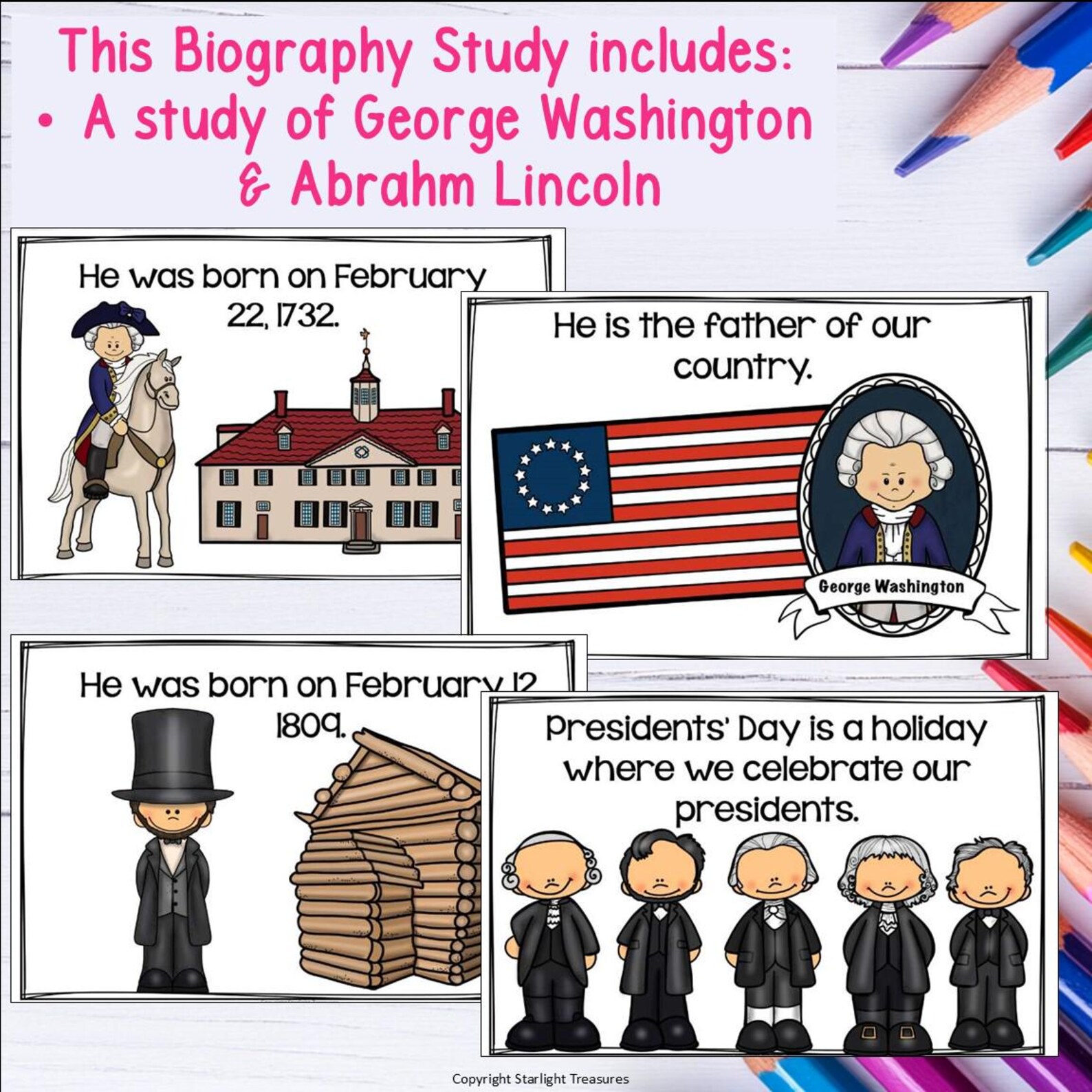 Presidents' Day Mini Book: Early Reader Activity (digital Download) - Etsy
