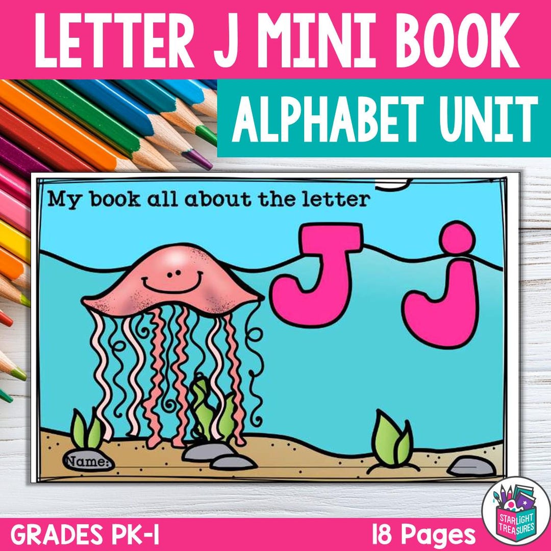 Letter J Mini Book: Alphabet Learning Activity (digital Download) - Etsy