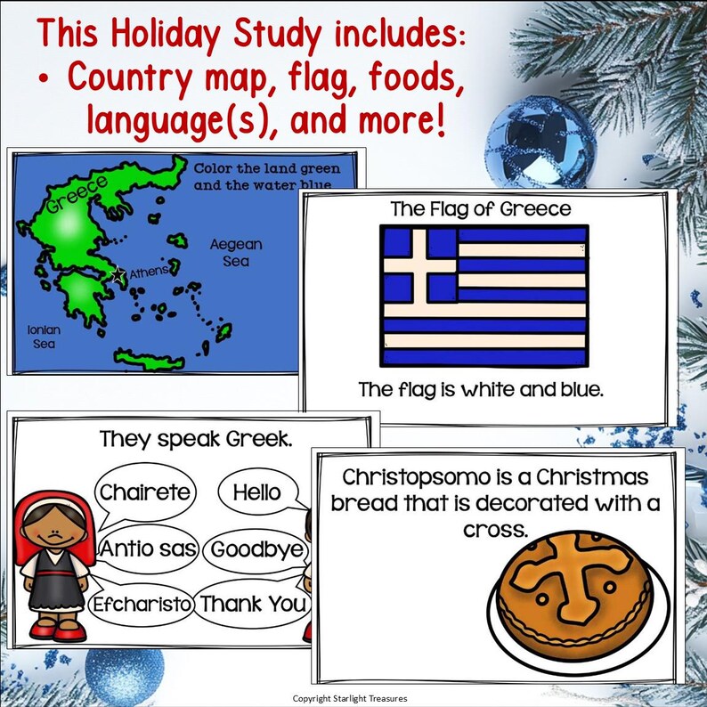 Christmas in Greece Mini Book for Early Readers Christmas Activities ...
