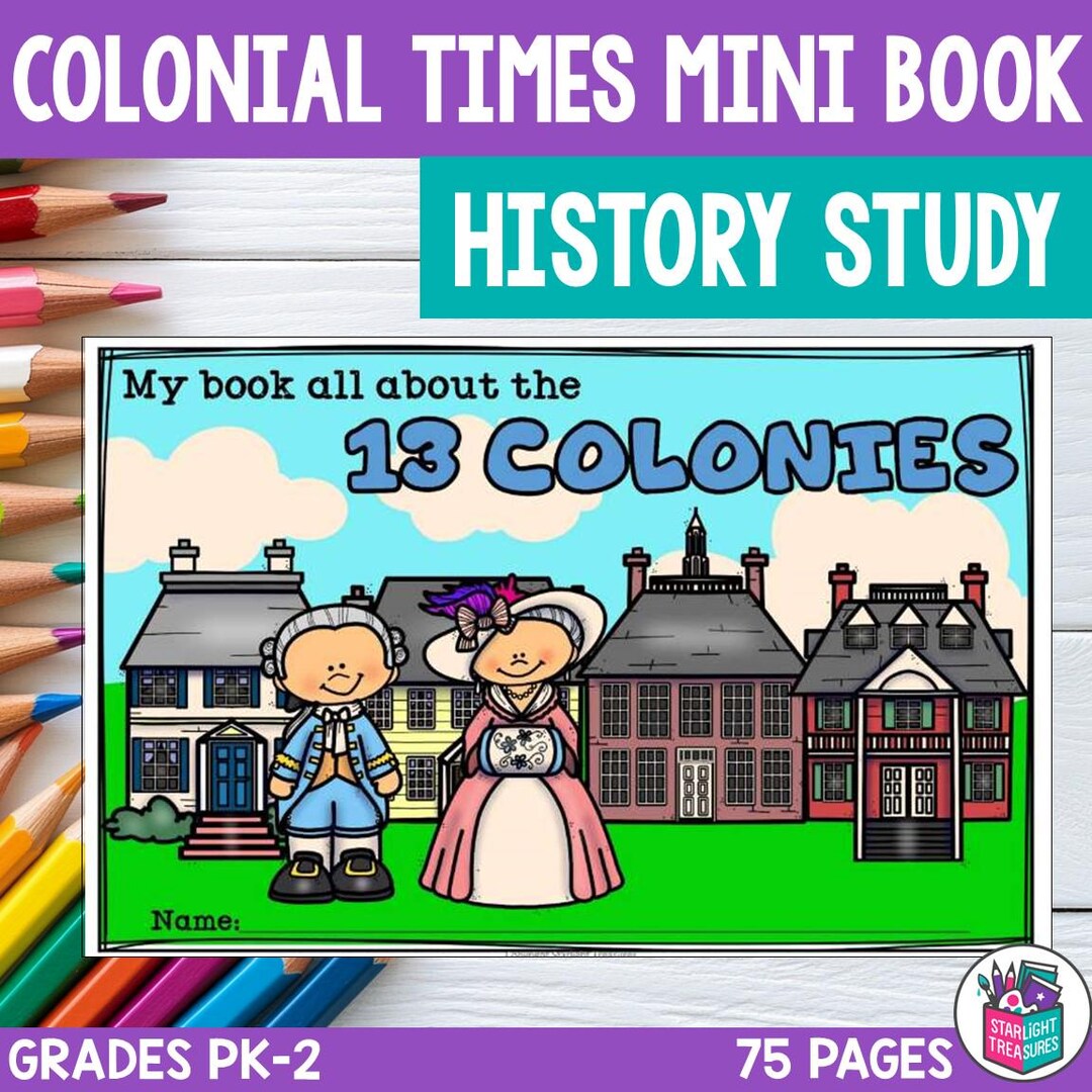 Colonial Times Mini Book for Early Readers - 13 Colonies, Colonial Jobs ...