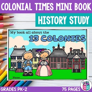 Colonial Times Mini Book for Early Readers - 13 Colonies, Colonial Jobs ...