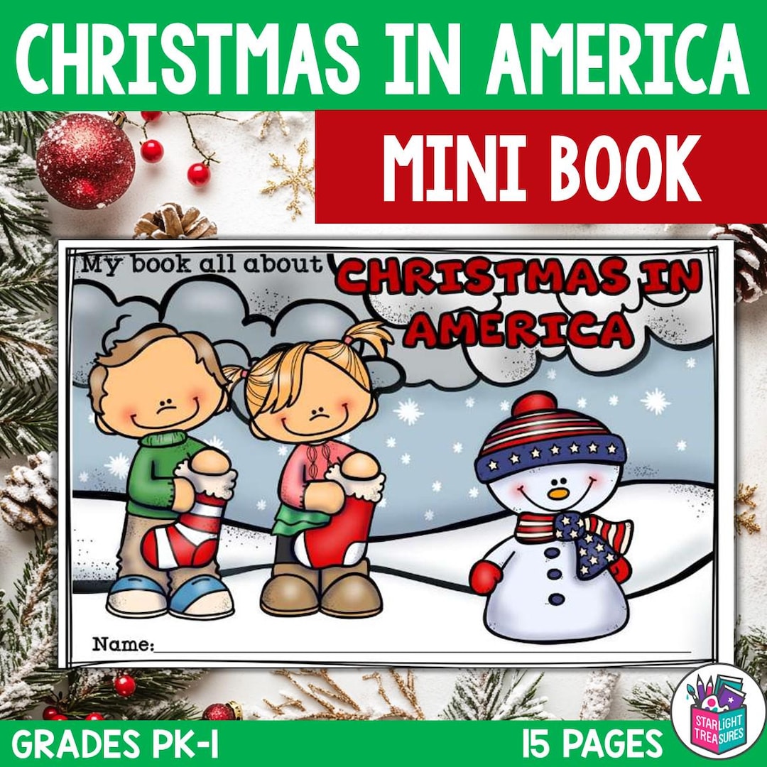 Christmas in America Mini Book for Early Readers - Christmas Activities ...