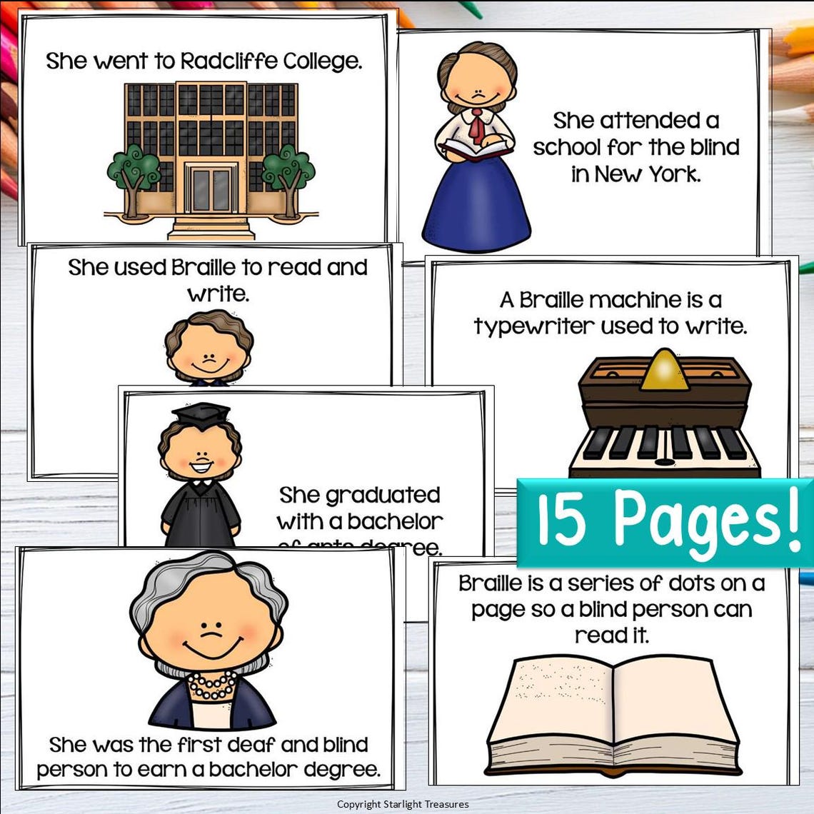 Helen Keller Mini Book for Early Readers: Women's History Month ...