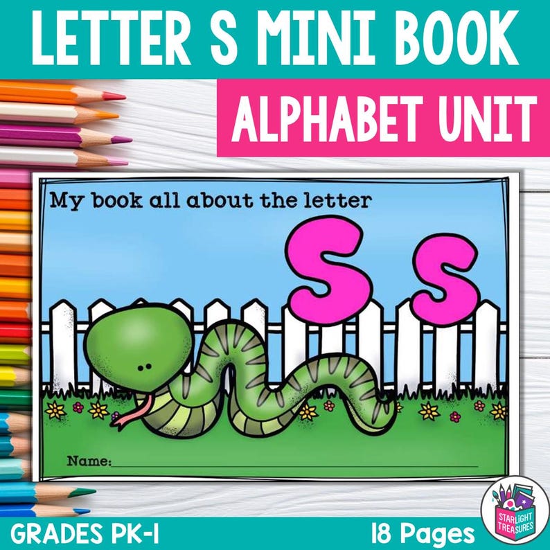 Letter S Mini Book: Alphabet Learning Activity (digital Download) - Etsy