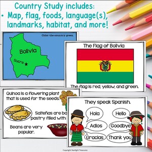 Bolivia Mini Book for Early Readers - A Country Study, Bolivia Country ...