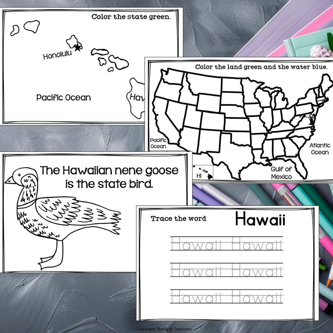 Hawaii Mini Book for Early Readers A State Study - Etsy