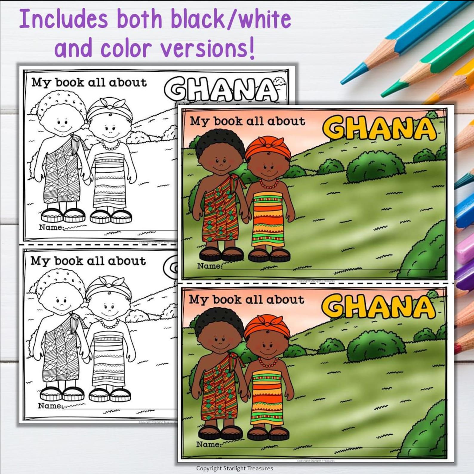 Ghana Mini Book: Early Reader Country Study (digital Download) - Etsy