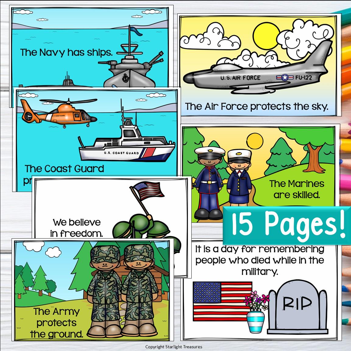 Memorial Day Mini Book for Early Readers, Memorial Day Holiday Activity ...