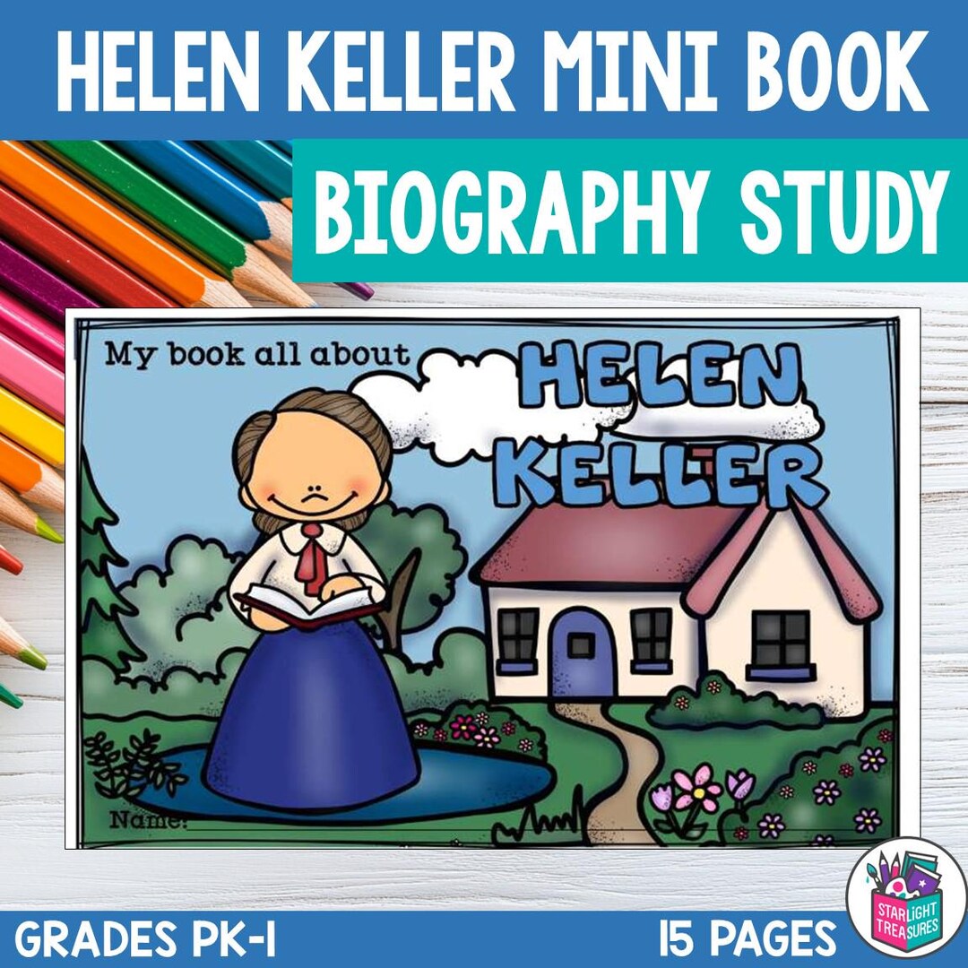Helen Keller Mini Book for Early Readers: Women's History Month ...