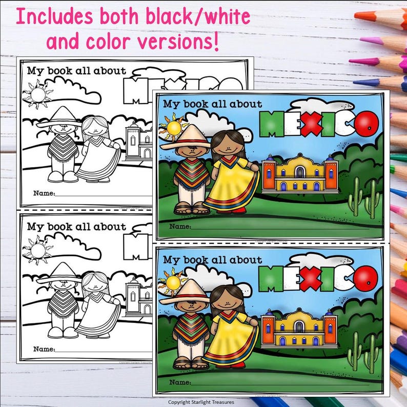 Mexico Mini Book for Early Readers - A Country Study - Etsy