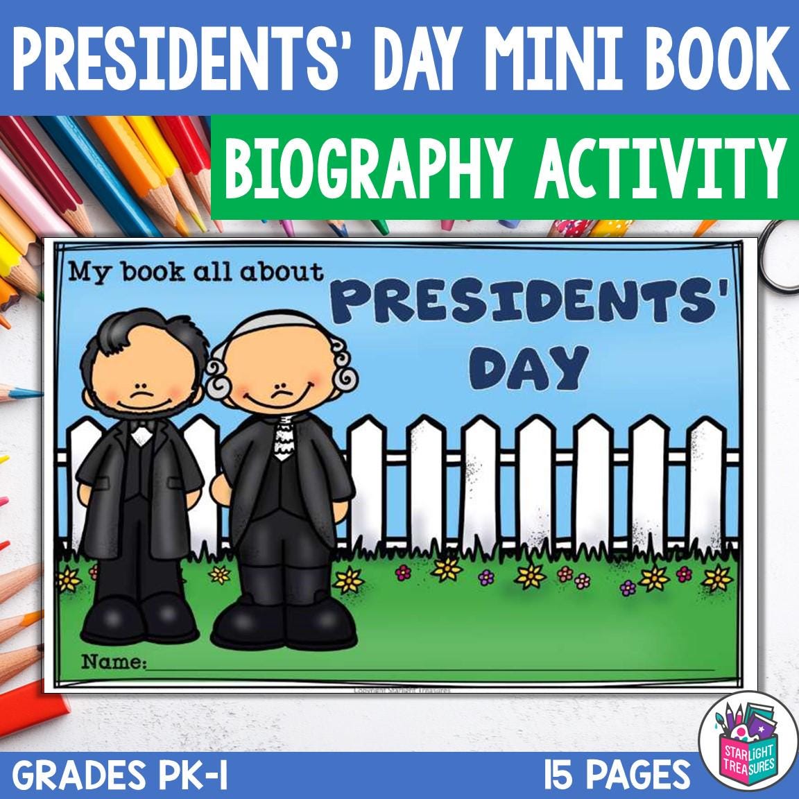 Presidents' Day Mini Book: Early Reader Activity (digital Download) - Etsy