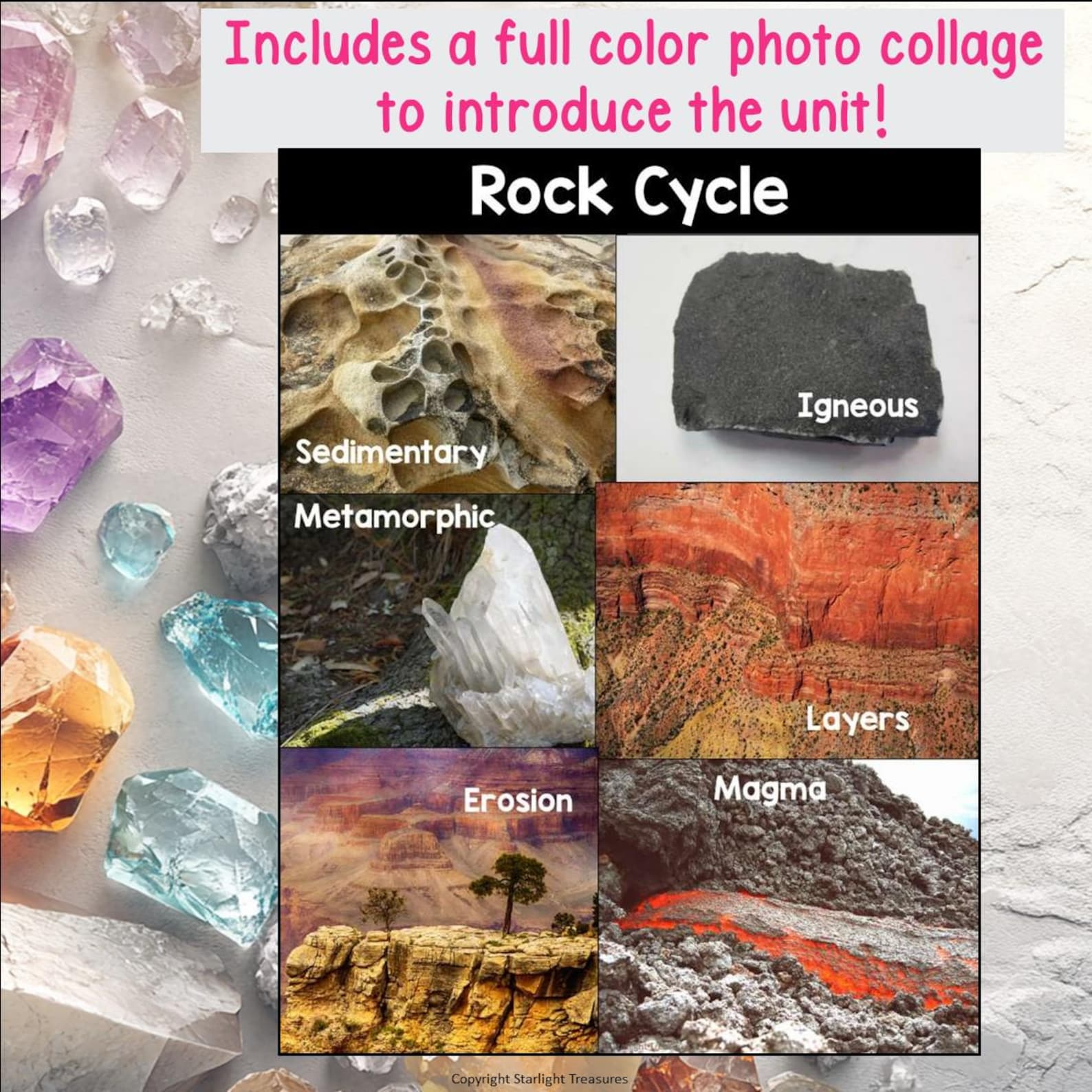 Rock Cycle Mini Book for Early Readers: Rock and Minerals - Etsy