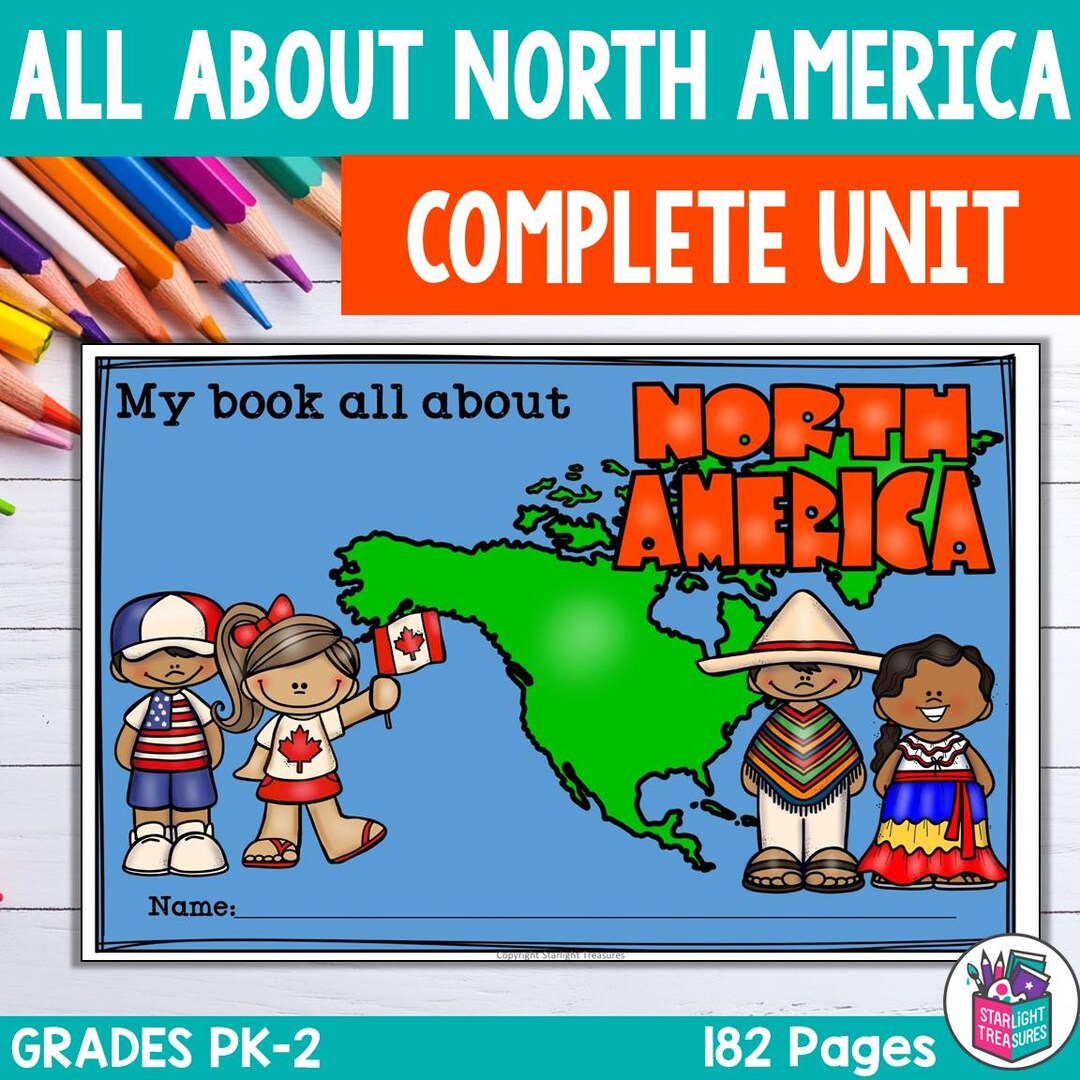 All About North America Complete Unit With Activities for Early Readers ...