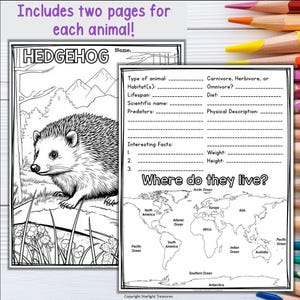 Prairie Animals Research Posters, Coloring Pages - Animal Research ...