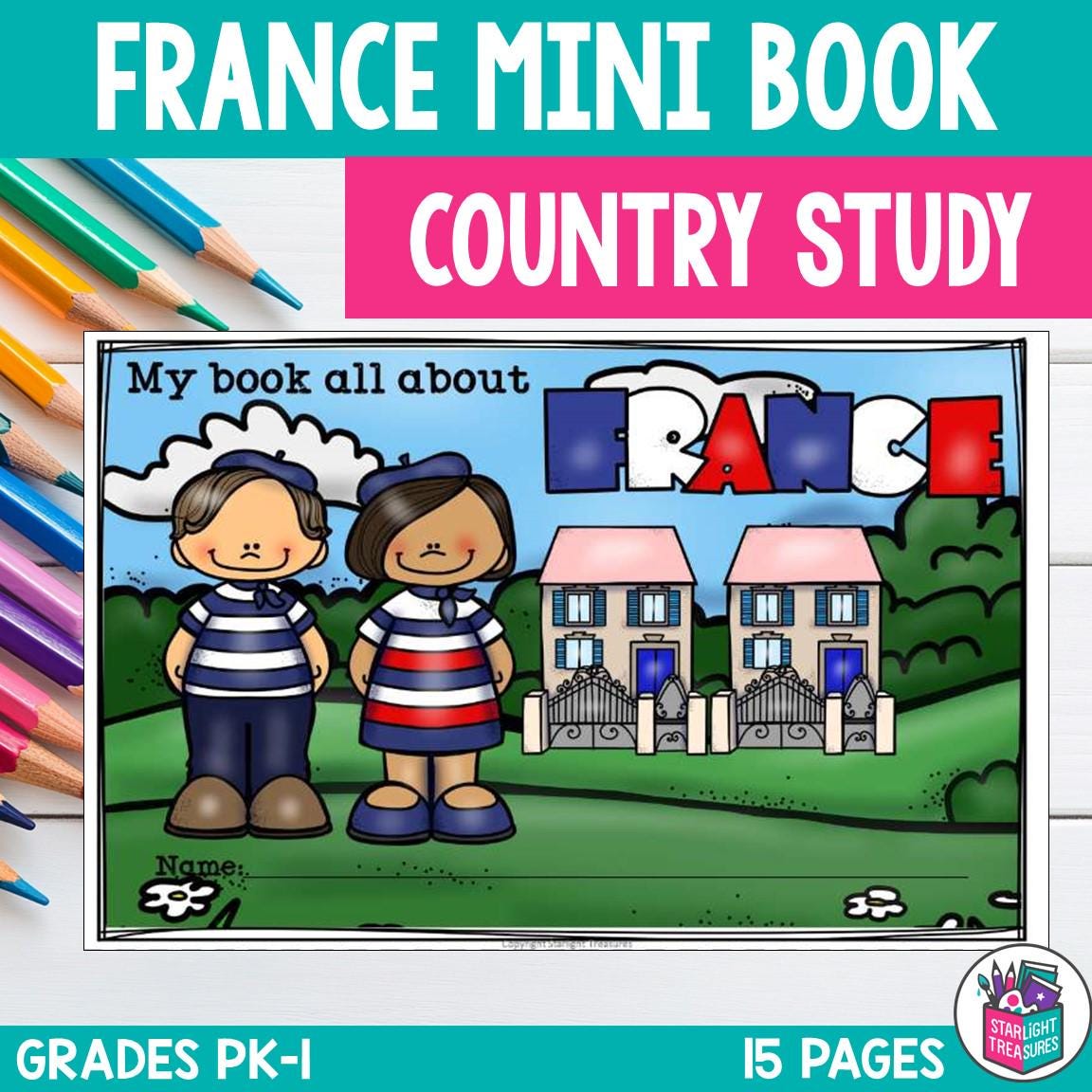 France Mini Book for Early Readers - A Country Study - Etsy