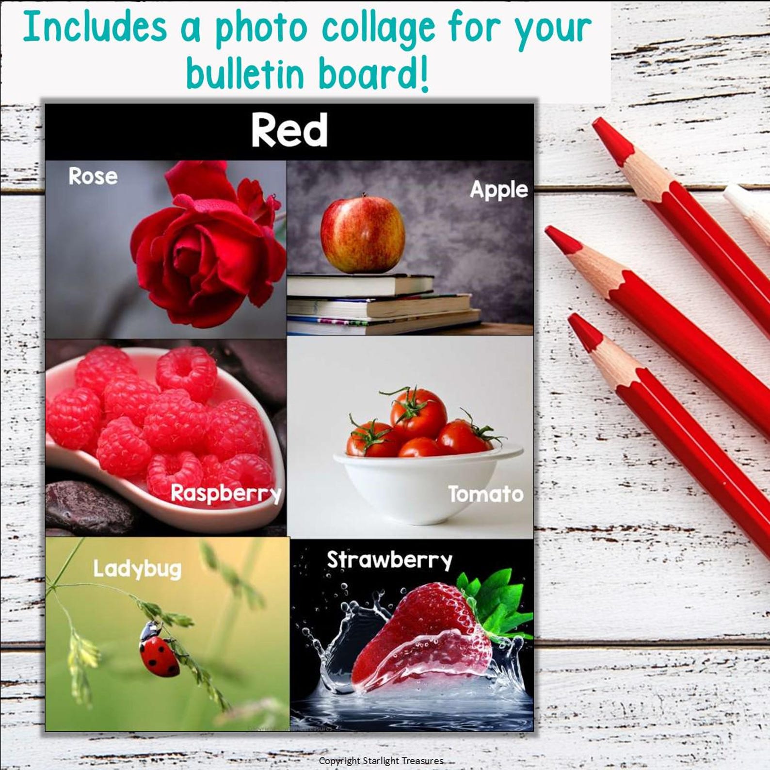 Colors of the Week: Red Mini Book for Early Readers - Etsy