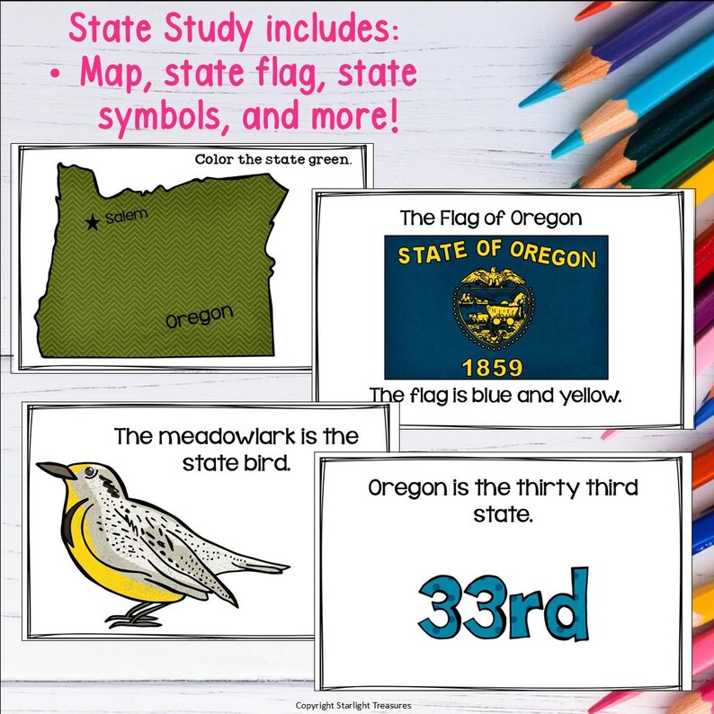 Oregon Mini Book for Early Readers - A State Study - Etsy