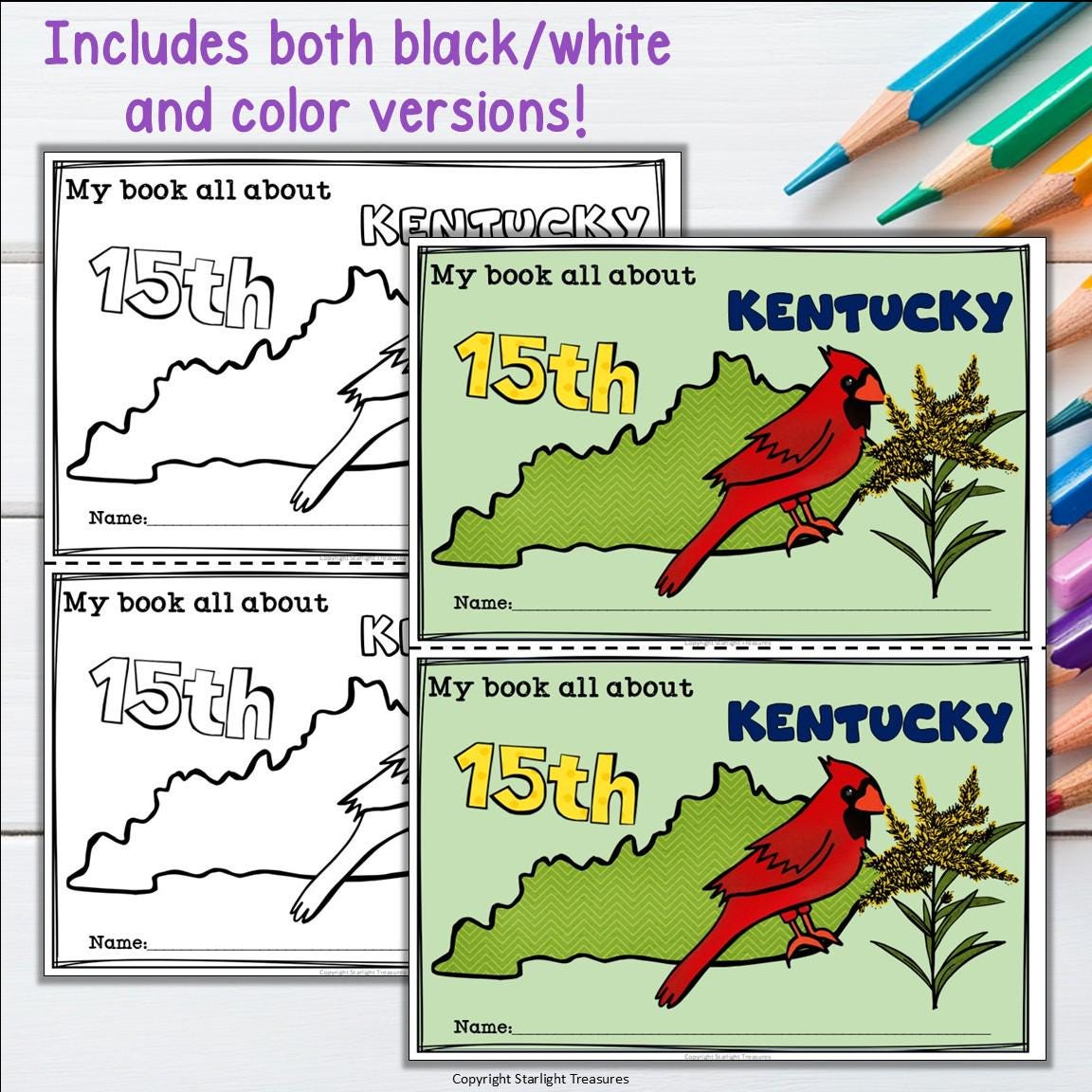 Kentucky Mini Book for Early Readers - A State Study - Etsy