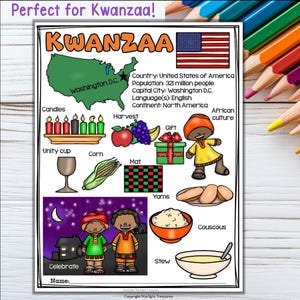 Kwanzaa Fact Sheet: Early Reader Activity (digital Download) - Etsy