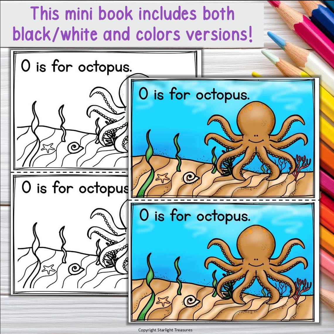 Letter O Mini Book: Alphabet Learning Activity (digital Download) - Etsy