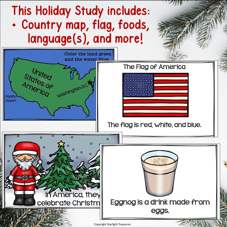 Christmas in America Mini Book for Early Readers - Christmas Activities ...
