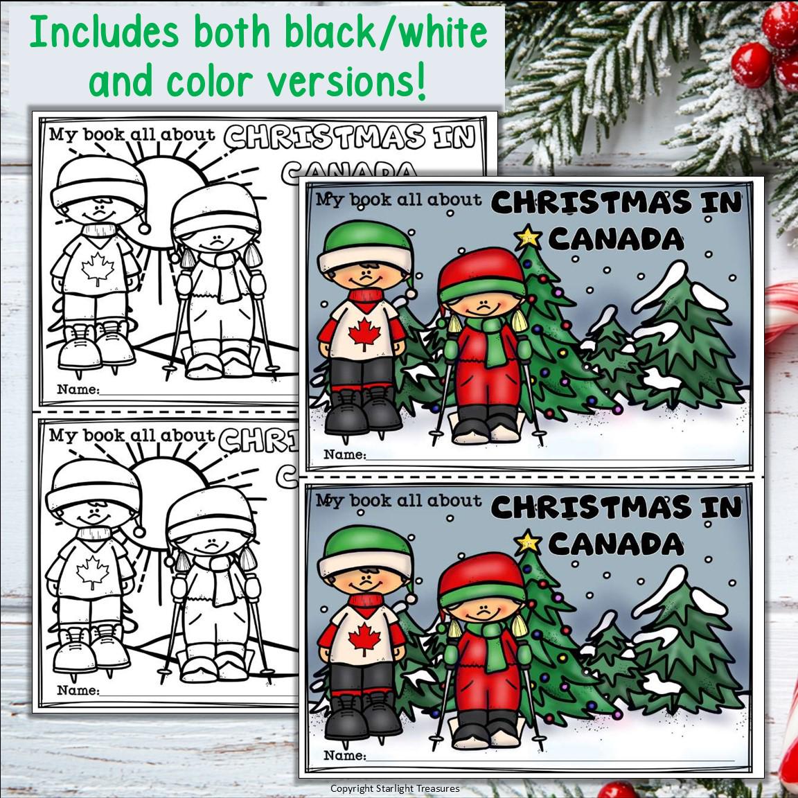 Christmas in Canada Mini Book for Early Readers - Christmas Activities ...