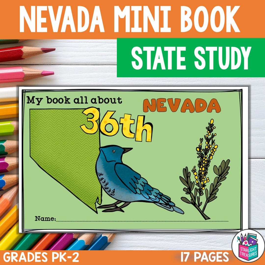 Nevada Mini Book for Early Readers - A State Study - Etsy