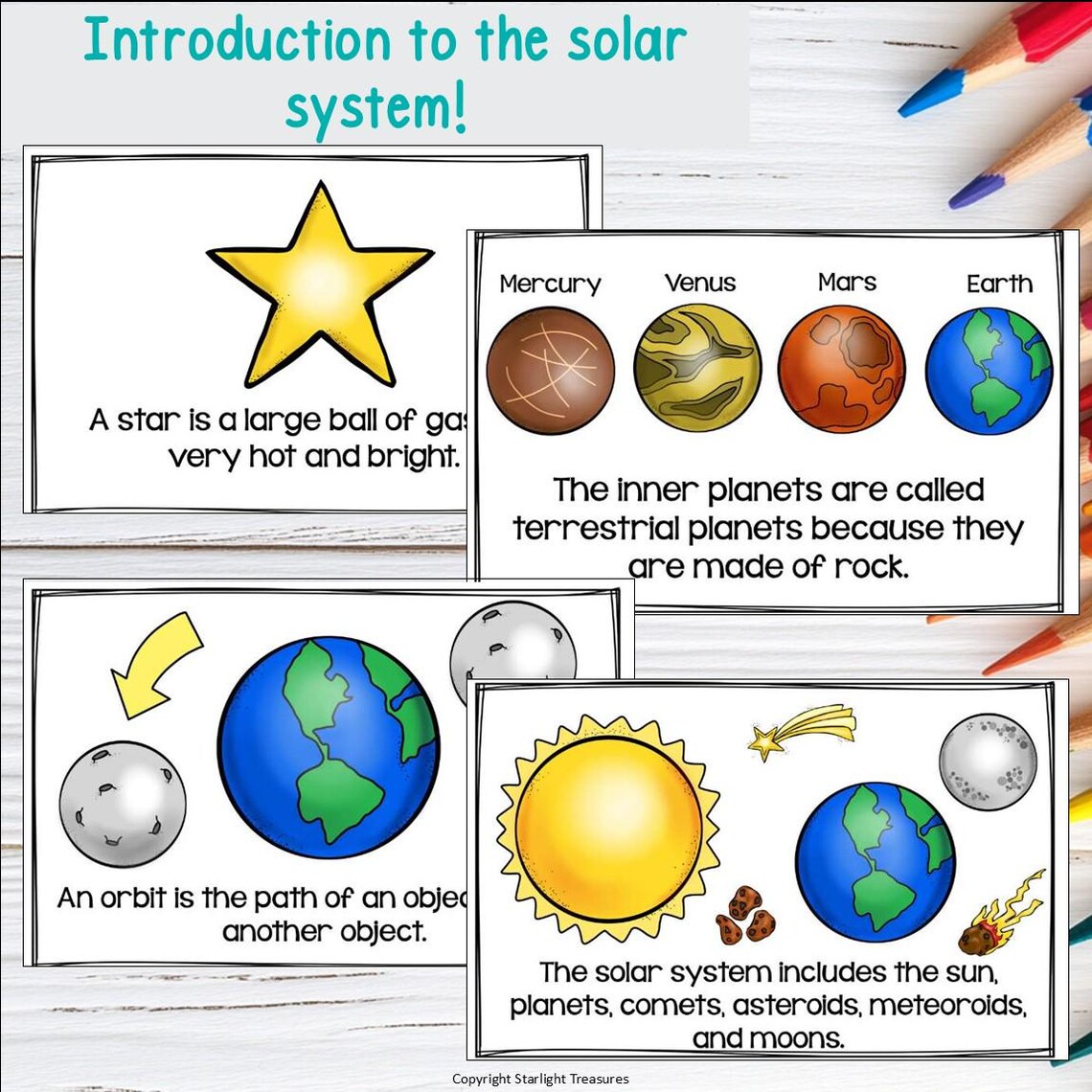 Solar System Mini Book for Early Readers: Space Activities for Kids - Etsy
