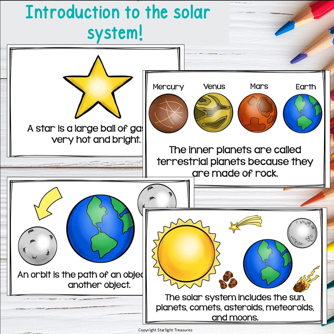 Solar System Mini Book for Early Readers: Space Activities for Kids - Etsy