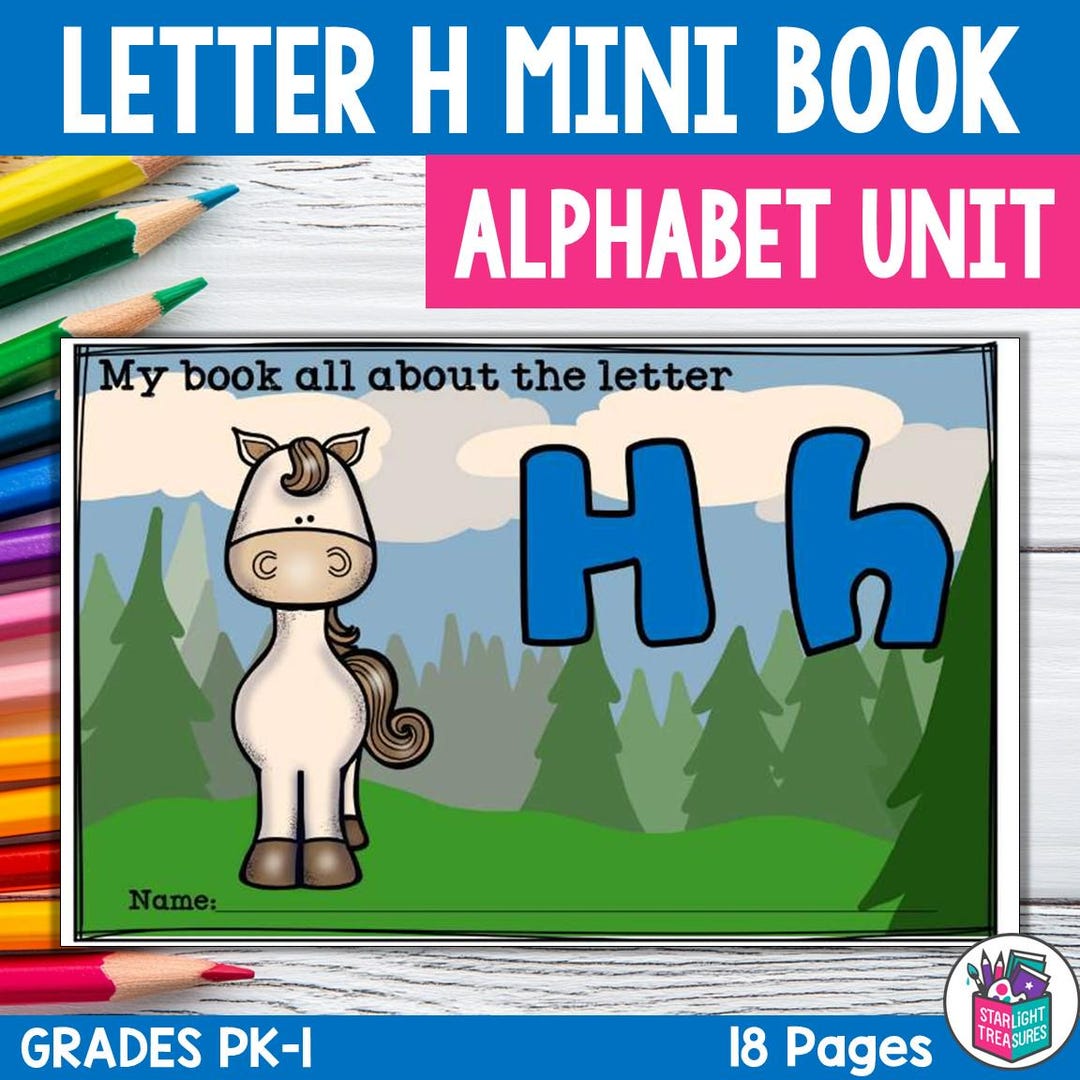 Letter H Mini Book: Alphabet Learning Activity (digital Download) - Etsy